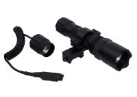China 5.9 Inch Tactical LED Flashlight With Angled Offset Ring Mount For Picatinny Or Weaver Rail for sale