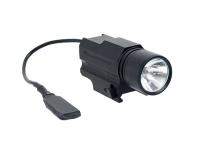 China Waterproof Tactical LED Flashlight For Pistol 800 Lumen Yellow Light Weapons - Mountable With Rat Tail Touch Switch for sale