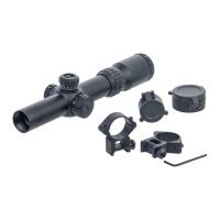 China COBRA FANGS 1-4x24 Telescope Rifle Scope Center Red Dot Illumination With Mounts Tested AR15 AK for sale