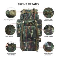 China Big Outdoor Tactical Bag / Camouflage Army Military Travel Backpack Oxford With Rain Cover for sale
