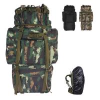 China Big Outdoor Tactical Bag / Camouflage Army Military Travel Backpack Oxford With Rain Cover for sale