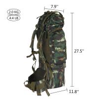 China Big Outdoor Tactical Bag / Camouflage Army Military Travel Backpack Oxford With Rain Cover for sale