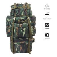 China Big Outdoor Tactical Bag / Camouflage Army Military Travel Backpack Oxford With Rain Cover for sale