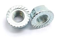 China Carbon Steel Q235 / 35K Hexagon Flange Nuts Galvanization Din 6923 ISO 4161 for sale