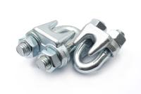 China EN 13411 U Bolt Wire Rope Grips Heavy Duty Wire Rope Saddle Carbon Steel Q235 for sale