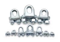 China EN 13411 U Bolt Wire Rope Grips Heavy Duty Wire Rope Saddle Carbon Steel Q235 for sale