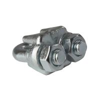 China EN 13411 U Bolt Wire Rope Grips Heavy Duty Wire Rope Saddle Carbon Steel Q235 for sale