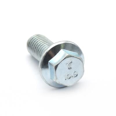 China Grade 10.9 Zinc Plated Hex Head Bolts With Flange Waterproof For Barn Construction for sale