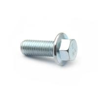 China Grade 10.9 Zinc Plated Hex Head Bolts With Flange Waterproof For Barn Construction for sale