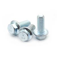 China Grade 10.9 Zinc Plated Hex Head Bolts With Flange Waterproof For Barn Construction for sale