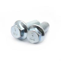 China Grade 10.9 Zinc Plated Hex Head Bolts With Flange Waterproof For Barn Construction for sale