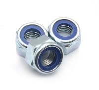 China DIN985 Prevailing Torque Hexagon Thin Nuts With Non Metallic Insert Class 4 5 8 for sale