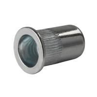 China Flat Head Rivets Nut With Vertical Grain ML08AL Zinc Plated Cold Heading Steel for sale