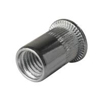 China Flat Head Rivets Nut With Vertical Grain ML08AL Zinc Plated Cold Heading Steel for sale