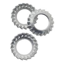 China DIN6798 Toothed Lock Washers With Countersunk Type V Galvanization Alloy Steel 65Mn for sale