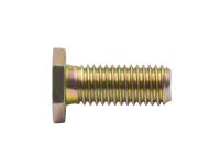 China Thin Hexagon Head Bolt Carbon Steel Full / Half Threaded Yellow Galvanization M10*16 for sale