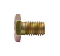 China Thin Hexagon Head Bolt Carbon Steel Full / Half Threaded Yellow Galvanization M10*16 for sale