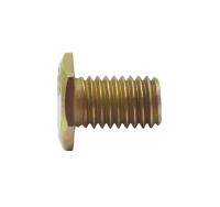 China Thin Hexagon Head Bolt Carbon Steel Full / Half Threaded Yellow Galvanization M10*16 for sale