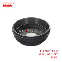China Front Brake Drum 8-97034798-0 8970347980 for ISUZU NHR 9.8kg for sale