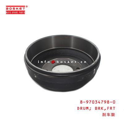China Front Brake Drum 8-97034798-0 8970347980 for ISUZU NHR 9.8kg for sale