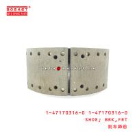 China Front Brake Shoe 1-47170316-0 1471703160 for ISUZU CXZ51K 6WF1 7.6kg for sale