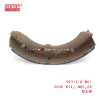China Rear Brake Shoe Kit 3501110-861 for ISUZU NKR77 P600 3501110-861 for sale