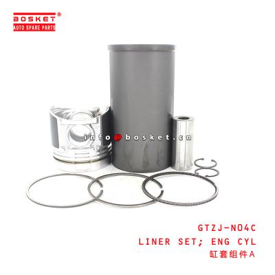 China GTZJ-N04C Engine Cylinder Liner Set For ISUZU HINO300 N04C 4 Cylinder for sale