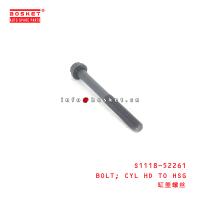 China Cylinder Head to Housing Bolt S1118-52261 for ISUZU HINO J08E 12mm for sale