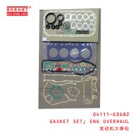 China 04111-E0D82 Engine Overhaul Gasket Set for ISUZU HINO300 N04C N04CT 4 Cylinder for sale