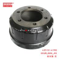 China ISUZU HINO 500 Rear Brake Drum 43512-4190 380mm Diameter Heavy Duty for sale