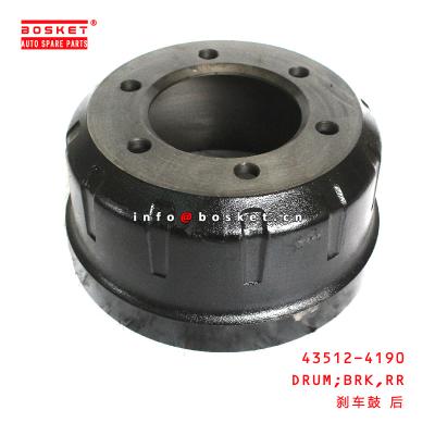 China ISUZU HINO 500 Rear Brake Drum 43512-4190 380mm Diameter Heavy Duty for sale