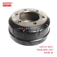 China Front Brake Drum 43512-3341 for ISUZU HINO 500 Trucks Heavy Duty for sale