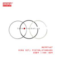 China ME997467 Standard Piston Ring Set for ISUZU 6D16 Engine 130mm Bore for sale