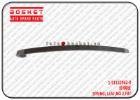 China ISUZU CXZ CYZ Front No 2 Leaf Spring 1-51132962-0 1511329620 16kg for sale
