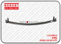 China CYZ Front No4 Leaf Spring for ISUZU CXZ 1-51134962-0 1511349620 9KG for sale