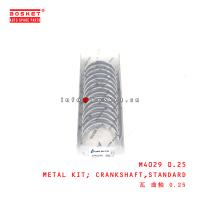 China M4029 0.25mm Standard Crankshaft Metal Kit for ISUZU 6BB1 6BD1 6BG-T UM6BD1 UM6BB1 for sale