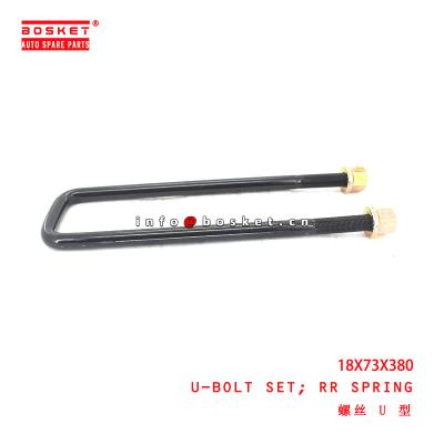China 18x73x380 Rear Spring U-Bolt Set for ISUZU JMC Trucks Heavy Duty Leaf Spring Fastener for sale