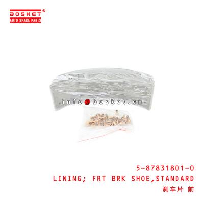 China Standard Front Brake Shoe Lining for ISUZU 700P 4HK1 5878318010 5-87831801-0 for sale