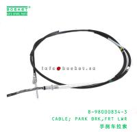 China Front Lower Parking Brake Cable 8-98000834-3 for ISUZU 8980008343 for sale