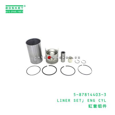 China Cylinder Liner Set 5-87814403-3 for ISUZU 4JA1T Engine 5878144033 for sale
