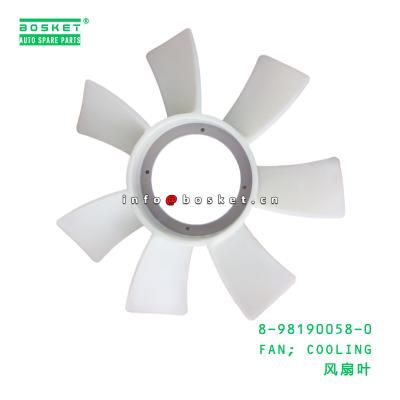 China Cooling Fan 8-98190058-0 for ISUZU 4HK1 8981900580 12V Engine Radiator for sale