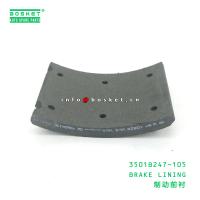 China 3501B247-105 Brake Lining for JAC N120 Truck 105mm Heavy Duty Friction Material for sale