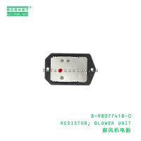 China 8-98077418-0 Resistor Blower Unit Suitable for ISUZU NLR with 1PCS Pack Quantity and 3 Months Warranty for sale