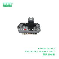China 8-98077418-0 Resistor Blower Unit Suitable for ISUZU NLR with 1PCS Pack Quantity and 3 Months Warranty for sale
