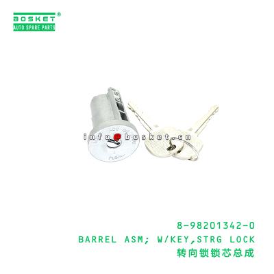 China 8-98201342-0 Barrel Assembly with Key and Steering Lock Suitable for ISUZU VC46 6UZ1 for sale