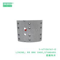 China Standard RR Brake Shoe Lining 1PCS for ISUZU 1471261610 for sale