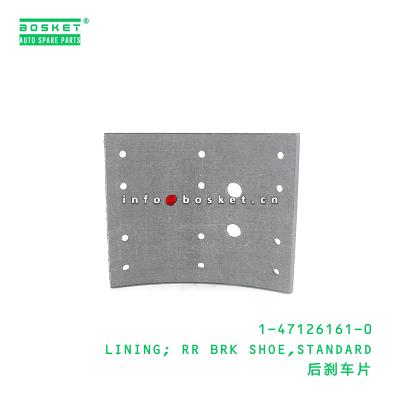 China Standard RR Brake Shoe Lining 1PCS for ISUZU 1471261610 for sale