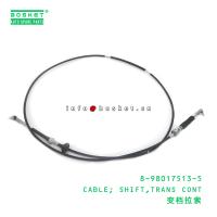 China 8-98017513-5 CABLE; SHIFT,TRANS CONT suitable for ISUZU 8980175135 for sale