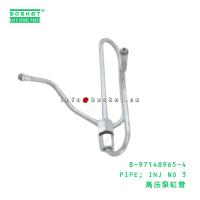 China 8-97148965-4 PIPE; INJ NO 3 suitable for ISUZU 4HE1 8971489654 for sale