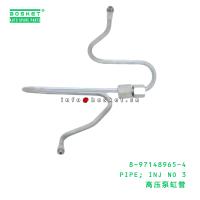 China 8-97148965-4 PIPE; INJ NO 3 suitable for ISUZU 4HE1 8971489654 for sale